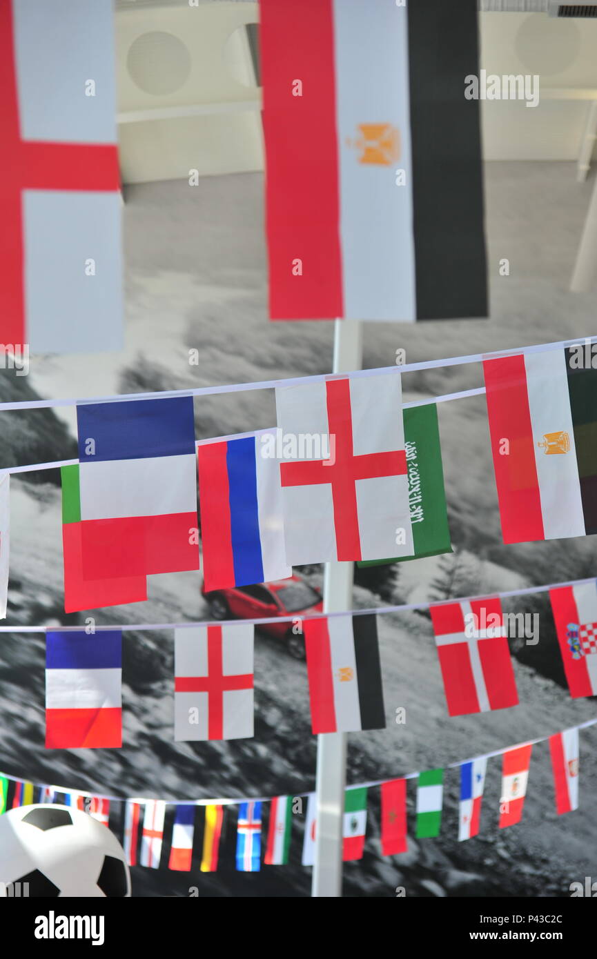 Flags of countries competing in world cup football hi-res stock ...