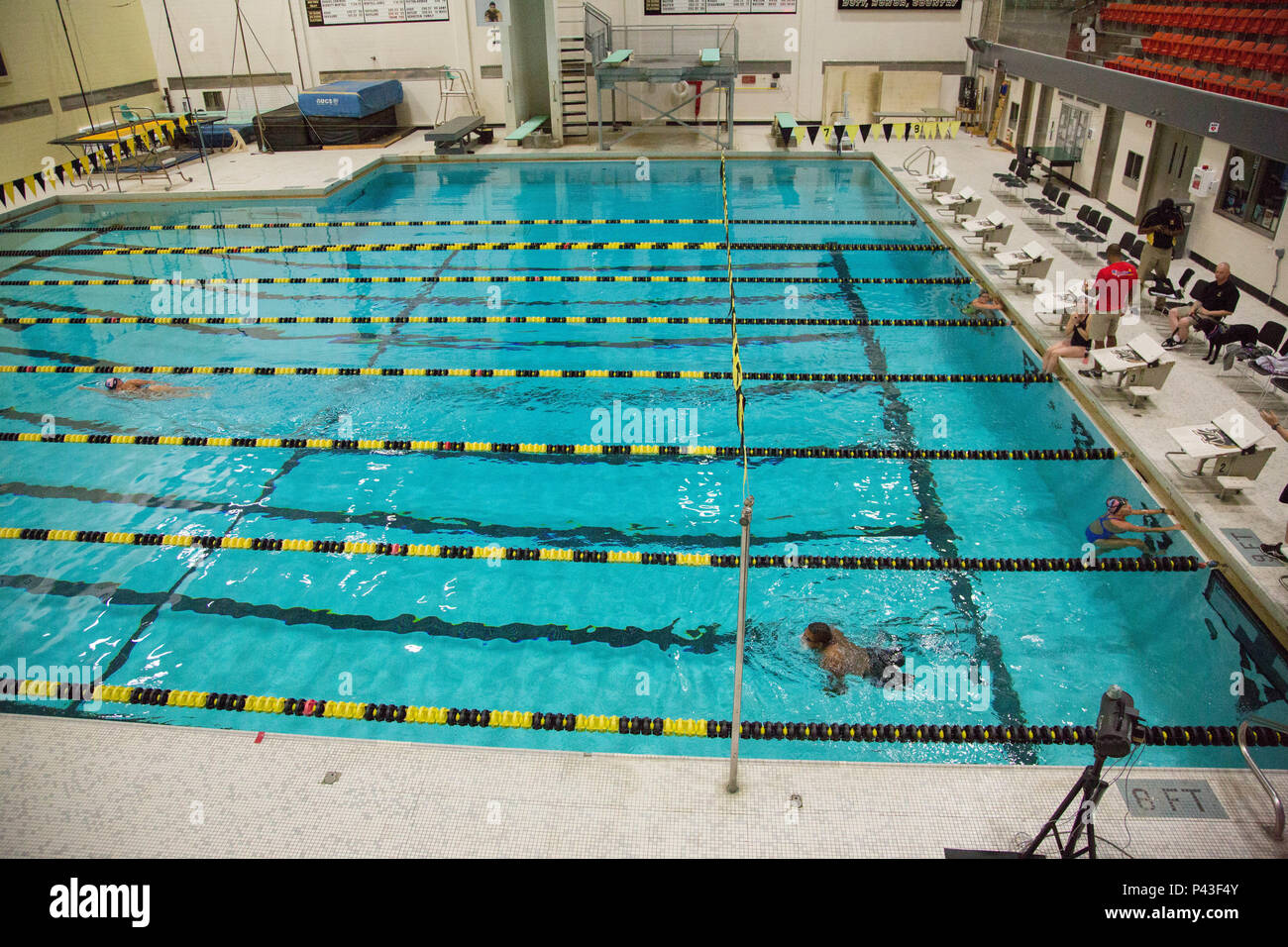 Team Army competitors swim in Arvin Gym in preparation for the 2016 ...