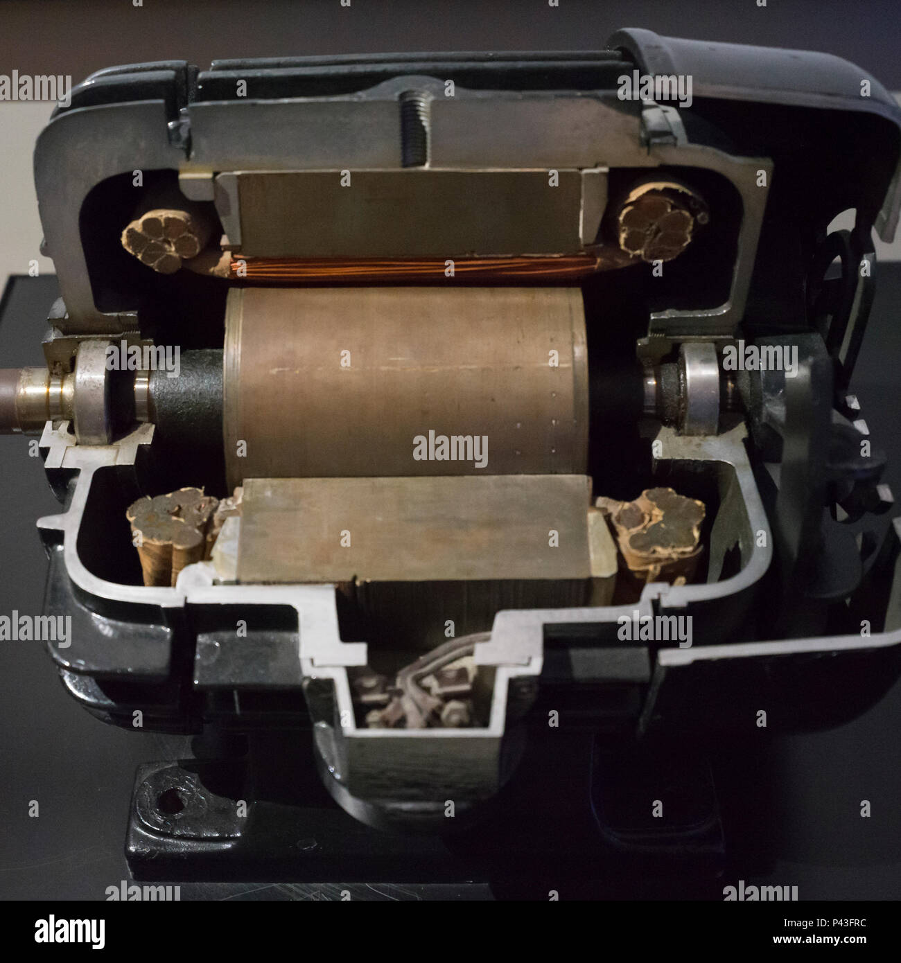 Close-up of a machine in a museum, Nikola Tesla Museum, Belgrade ...