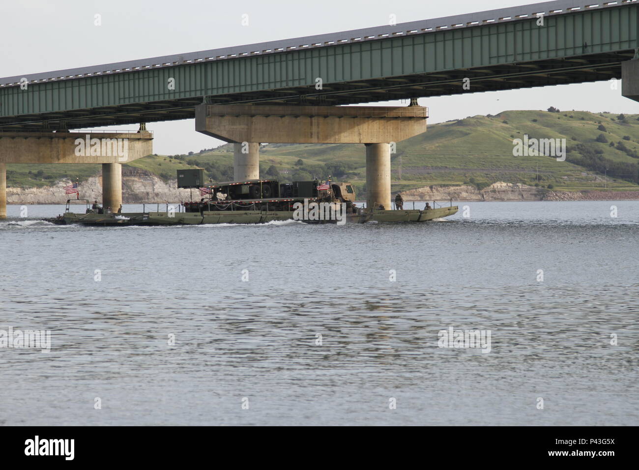 U.S. Army Soldiers with the 200th Engineer Multi-Role Bridge Company ...