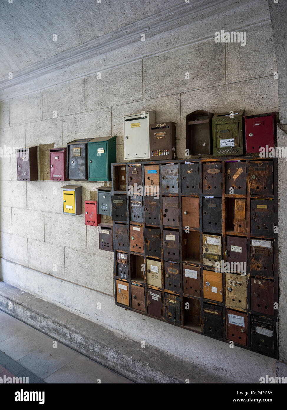 Wall mounted mailboxes hi-res stock photography and images - Alamy