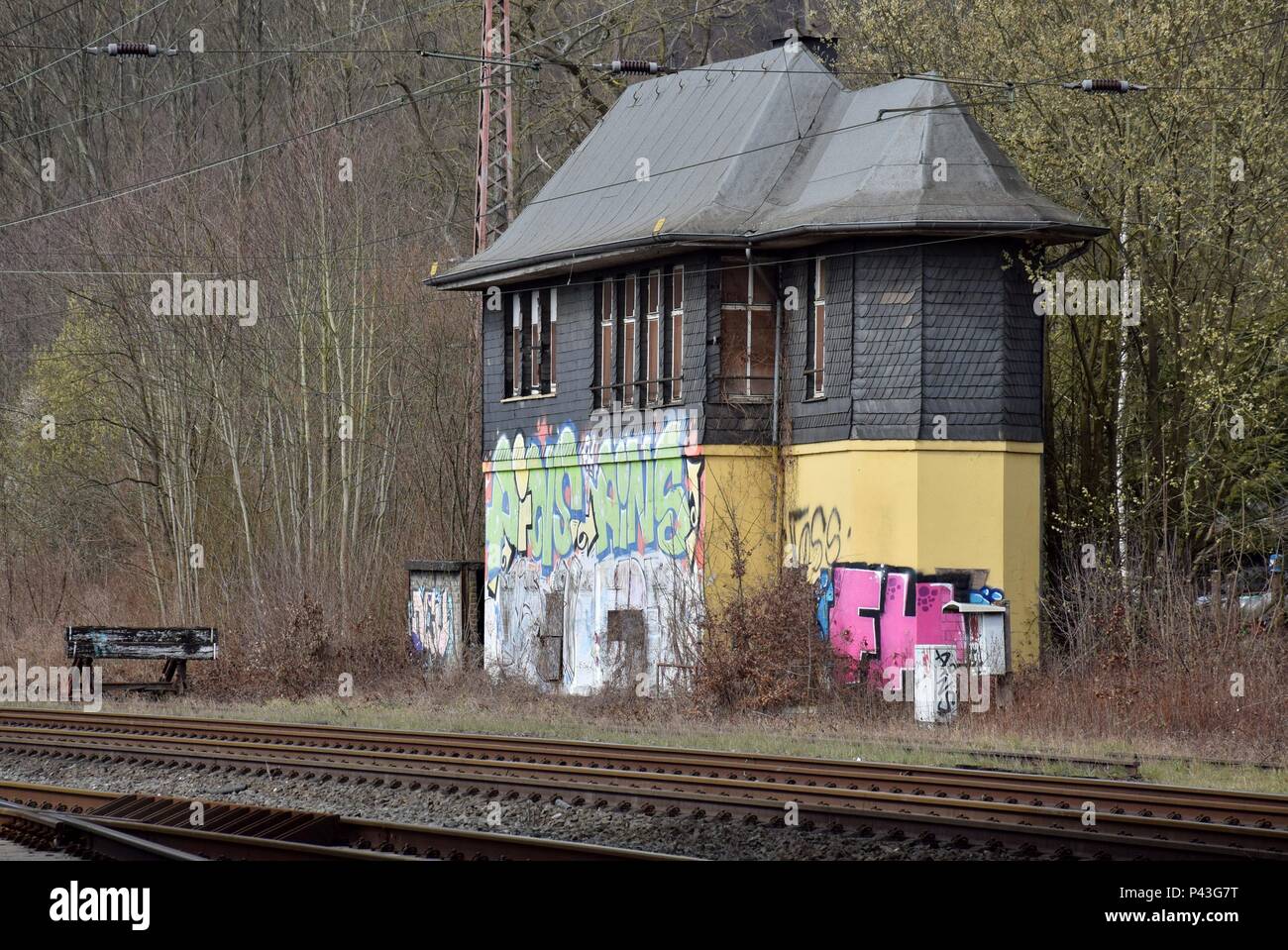 Graffiti on 02.04.2018 on interlocking house in Schwerte - Germany ...