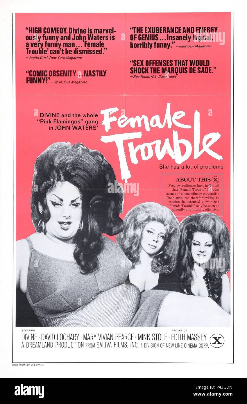 Original Film Title: FEMALE TROUBLE. English Title: FEMALE TROUBLE ...