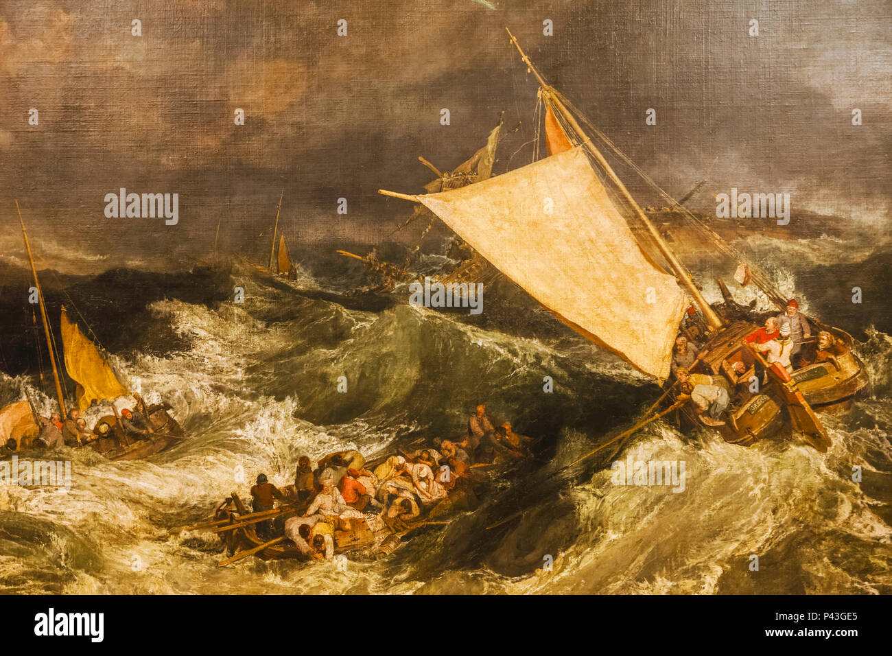 Painting titled "The Shipwreck" by JWM Turner Stock Photo - Alamy