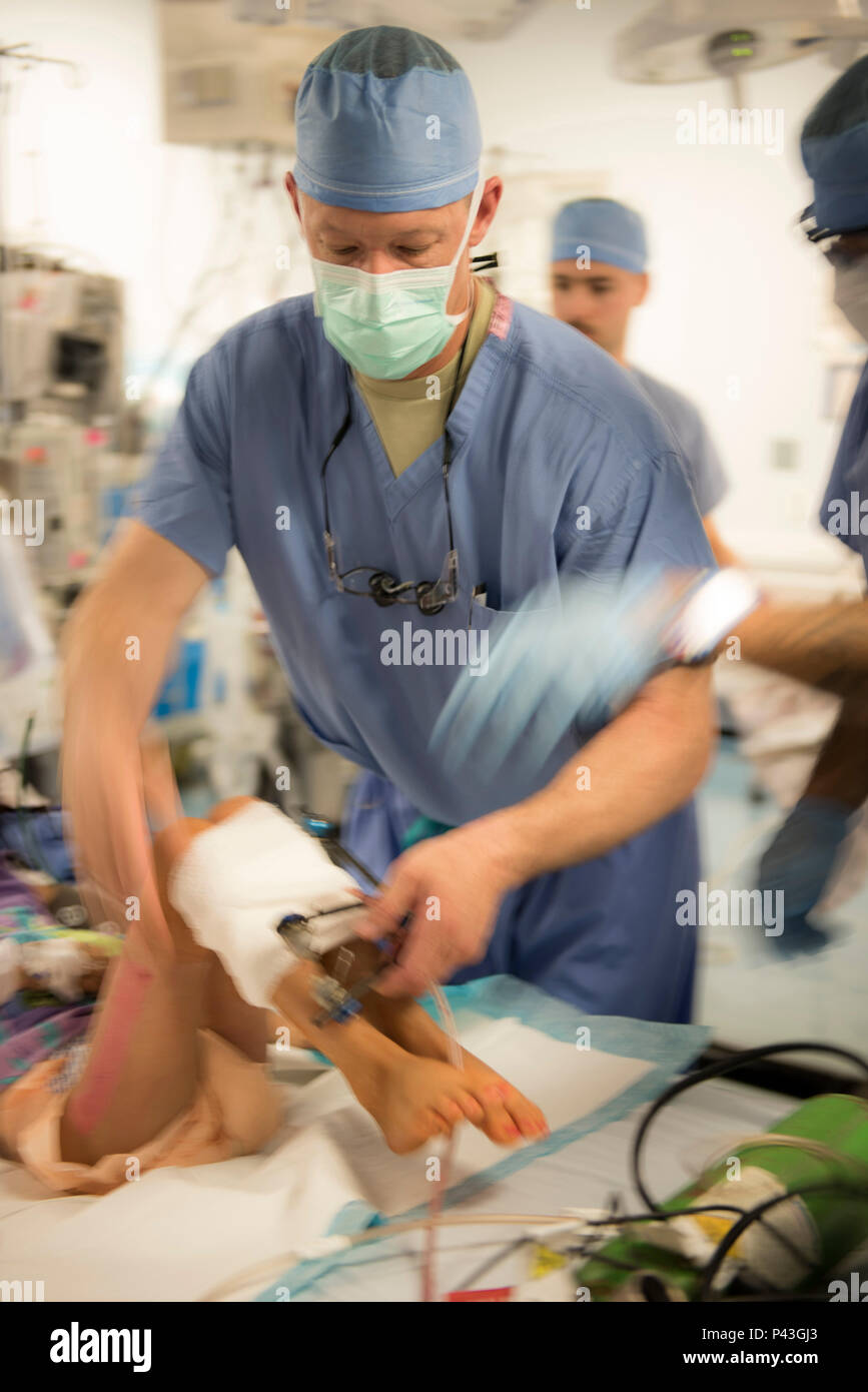 Lt. Col Chance Henderson, 455th Expeditionary Medical Group orthopedic ...