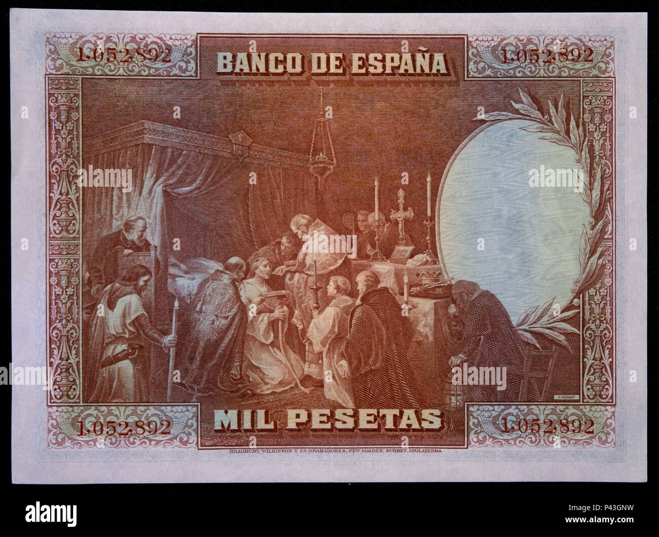BILLETE DE MIL PESETAS DEL BANCO ESPAÑA. Location: EXPOSICION DE LA ...