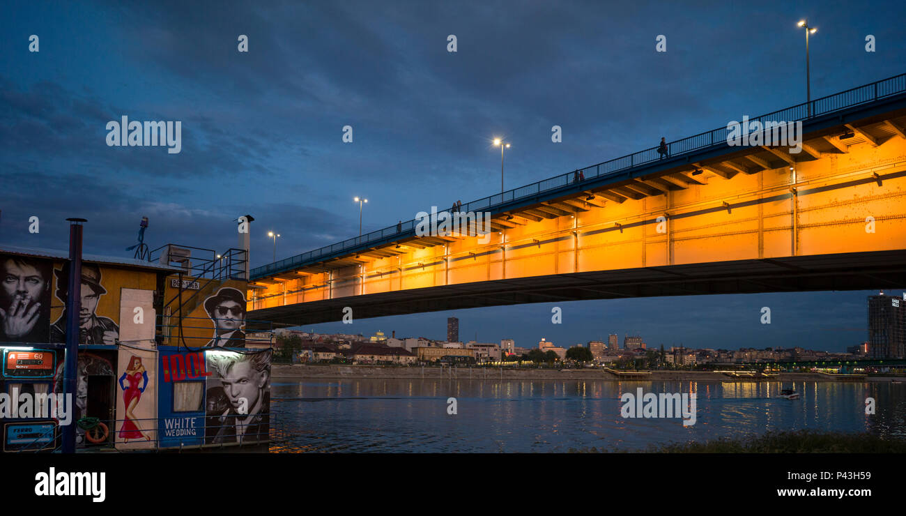 Belgrade night boat hi-res stock photography and images - Alamy