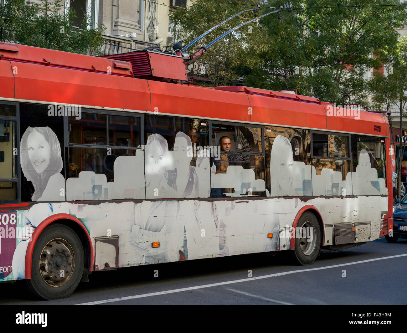 Commuters on a bus, Belgrade, Serbia Stock Photo - Alamy