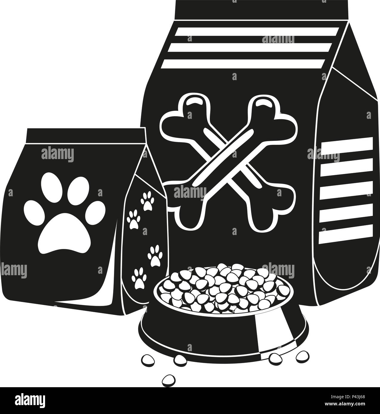 White dog food dry Stock Vector Images - Alamy