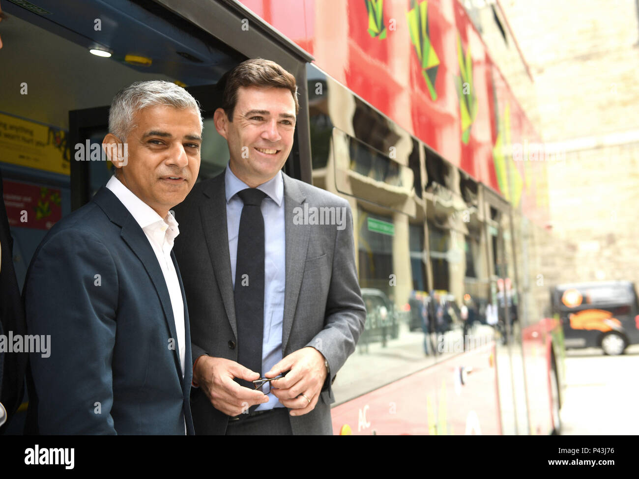 London Mayor Sadiq Khan (left) and Mayor of Greater Manchester, Andy ...