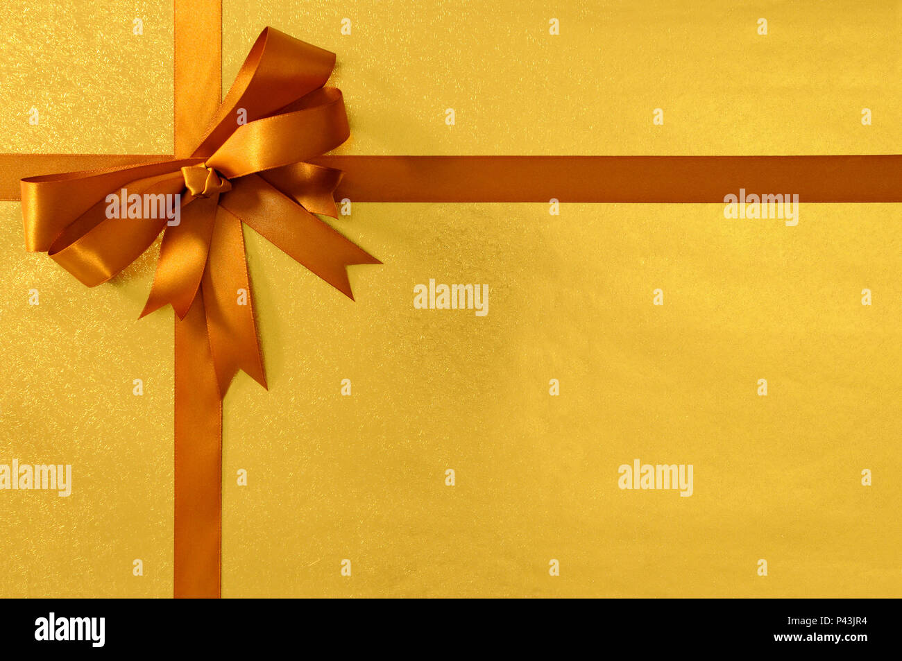 Christmas or birthday gift background gold metallic foil with deep ...