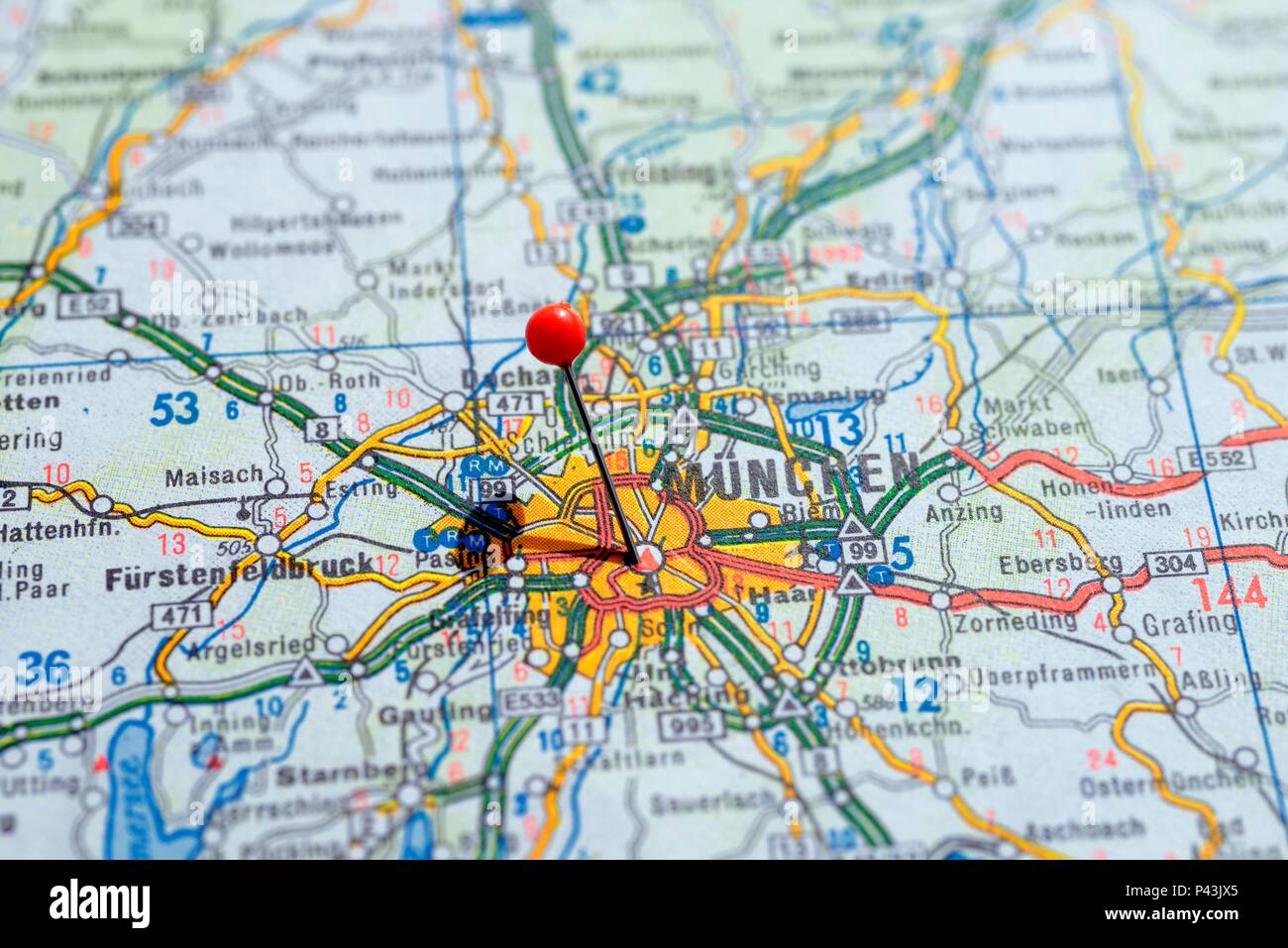 Map of munchen hi-res stock photography and images - Alamy