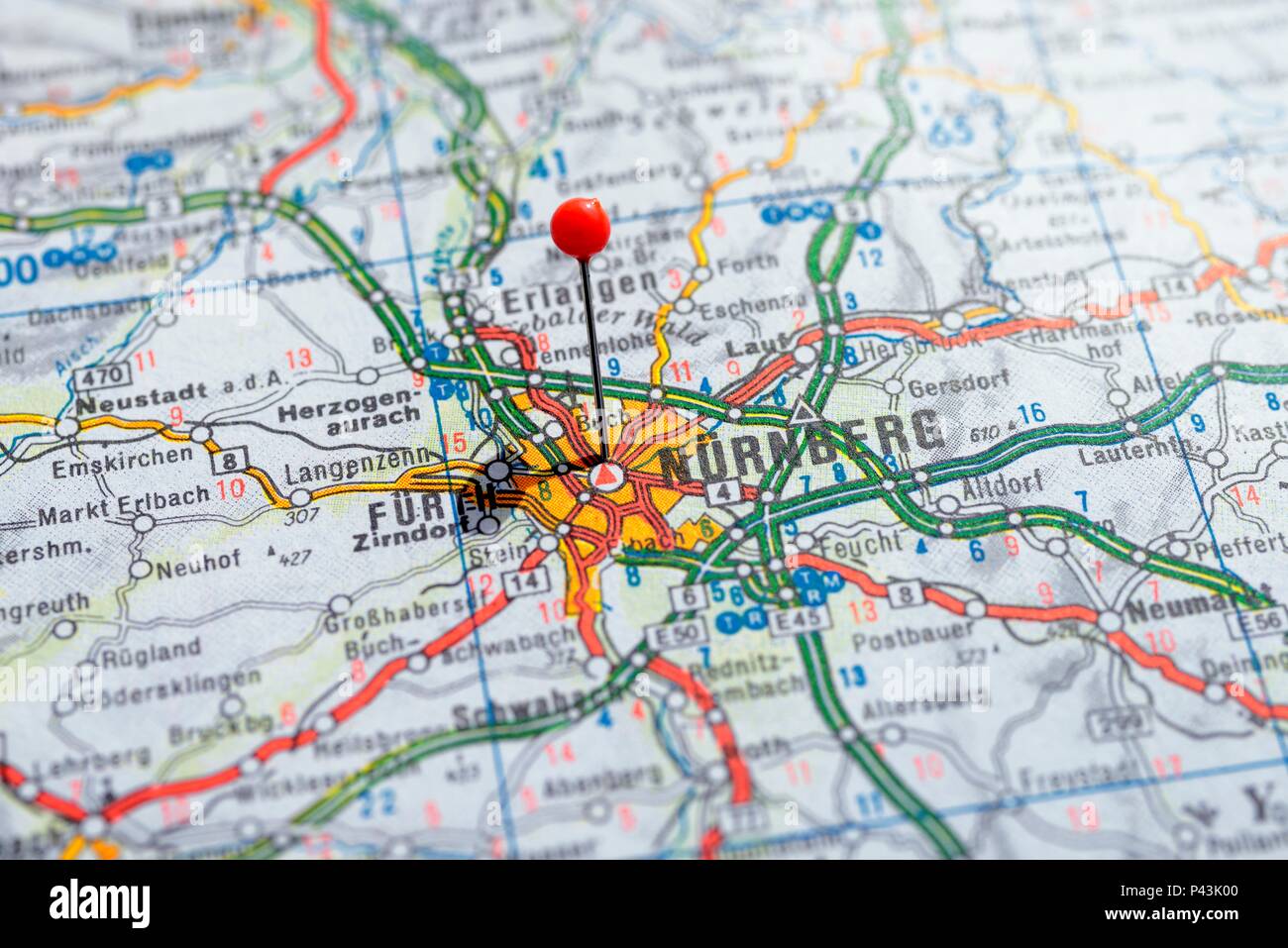 Map of nurnberg hi-res stock photography and images - Alamy