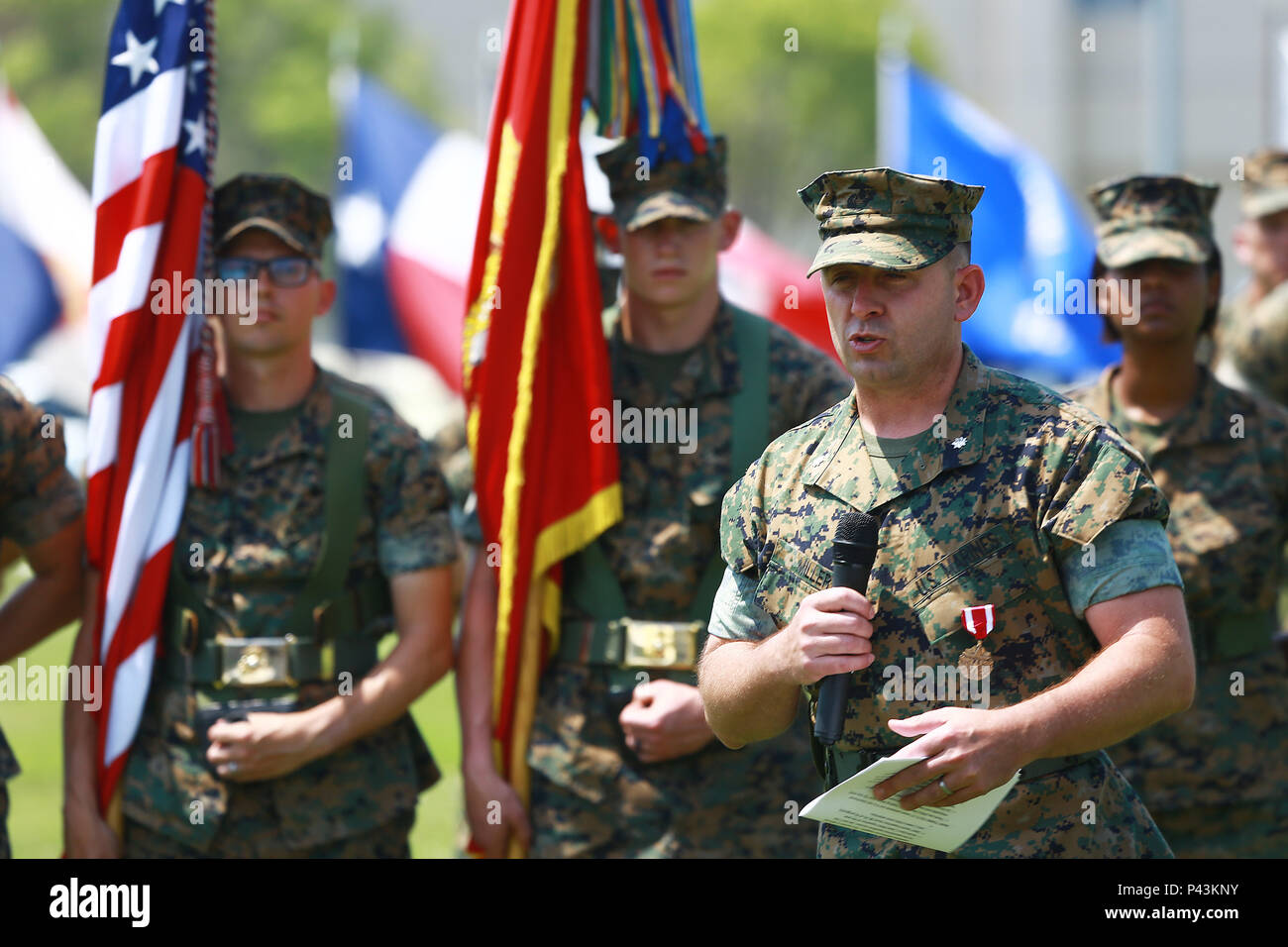 U.S. Marine Corps Lt. Col. Kolter R. Miller, outgoing Marine Aviation ...