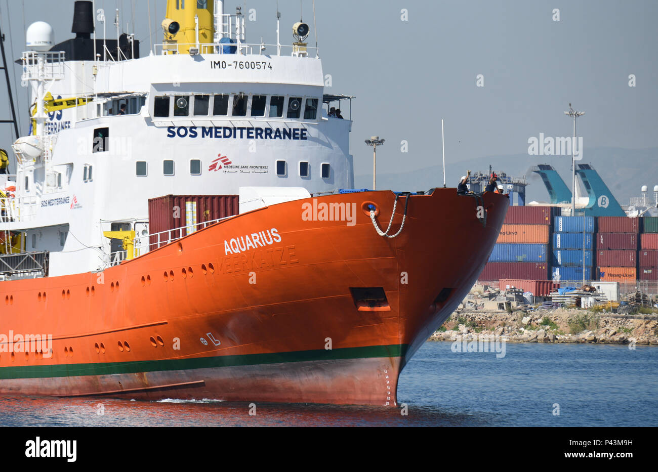 June 17, 2018 - Valencia, Spain: The Aquarius rescue ship enters the ...