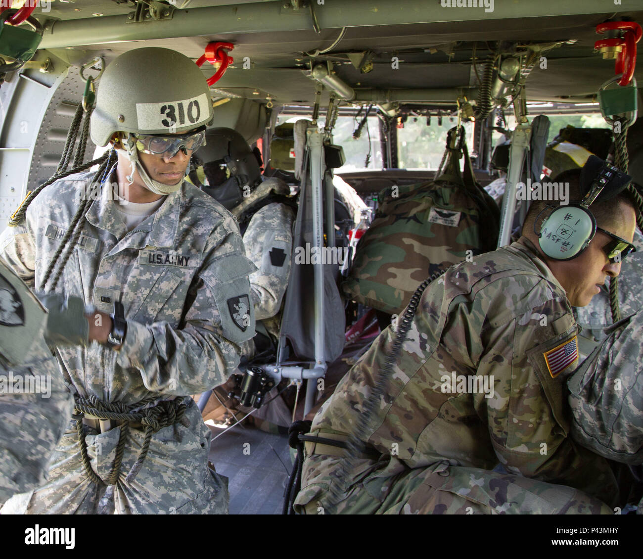 U.S. Military Academy cadets conduct aircraft rappel training at West ...