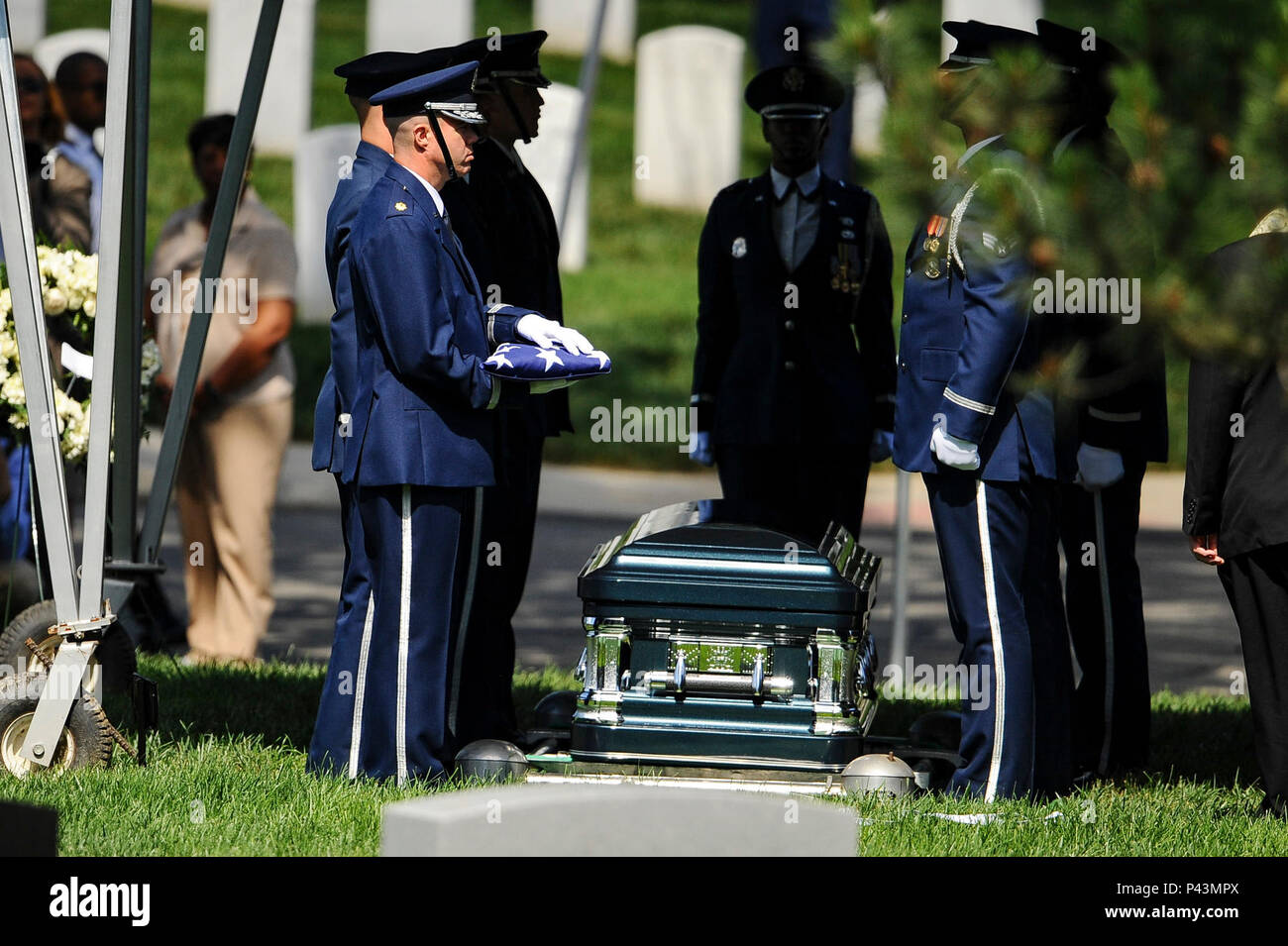 U.S. Air Force Chaplain Maj. Kevin Hudson conducts the final inspection ...