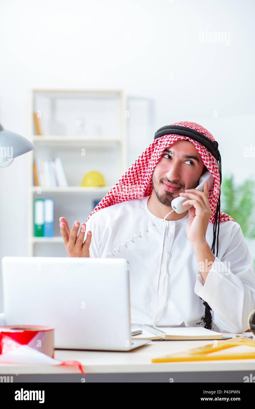 Arab engineer working on new project Stock Photo - Alamy