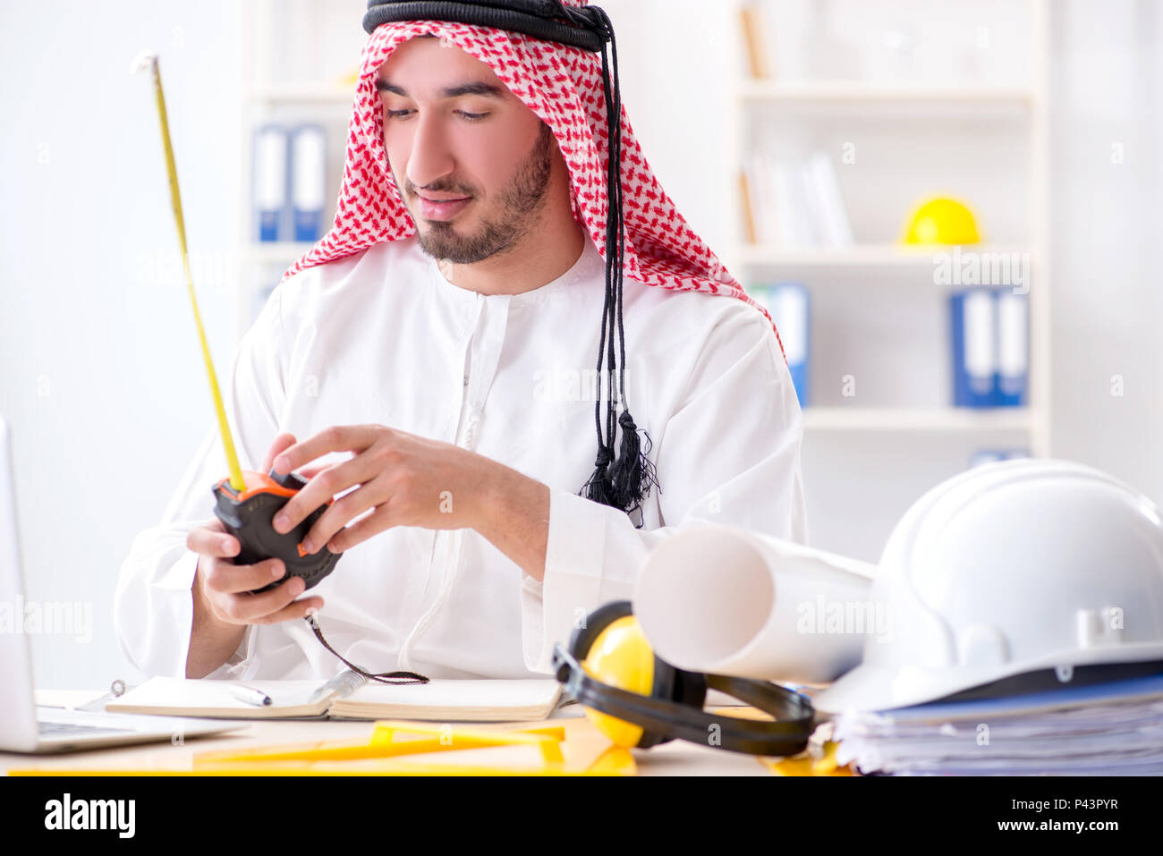 Arab engineer working on new project Stock Photo - Alamy