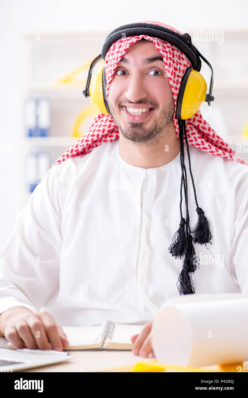 Arab engineer working on new project Stock Photo - Alamy