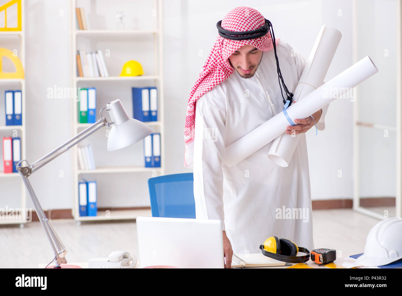 Arab engineer working on new project Stock Photo - Alamy