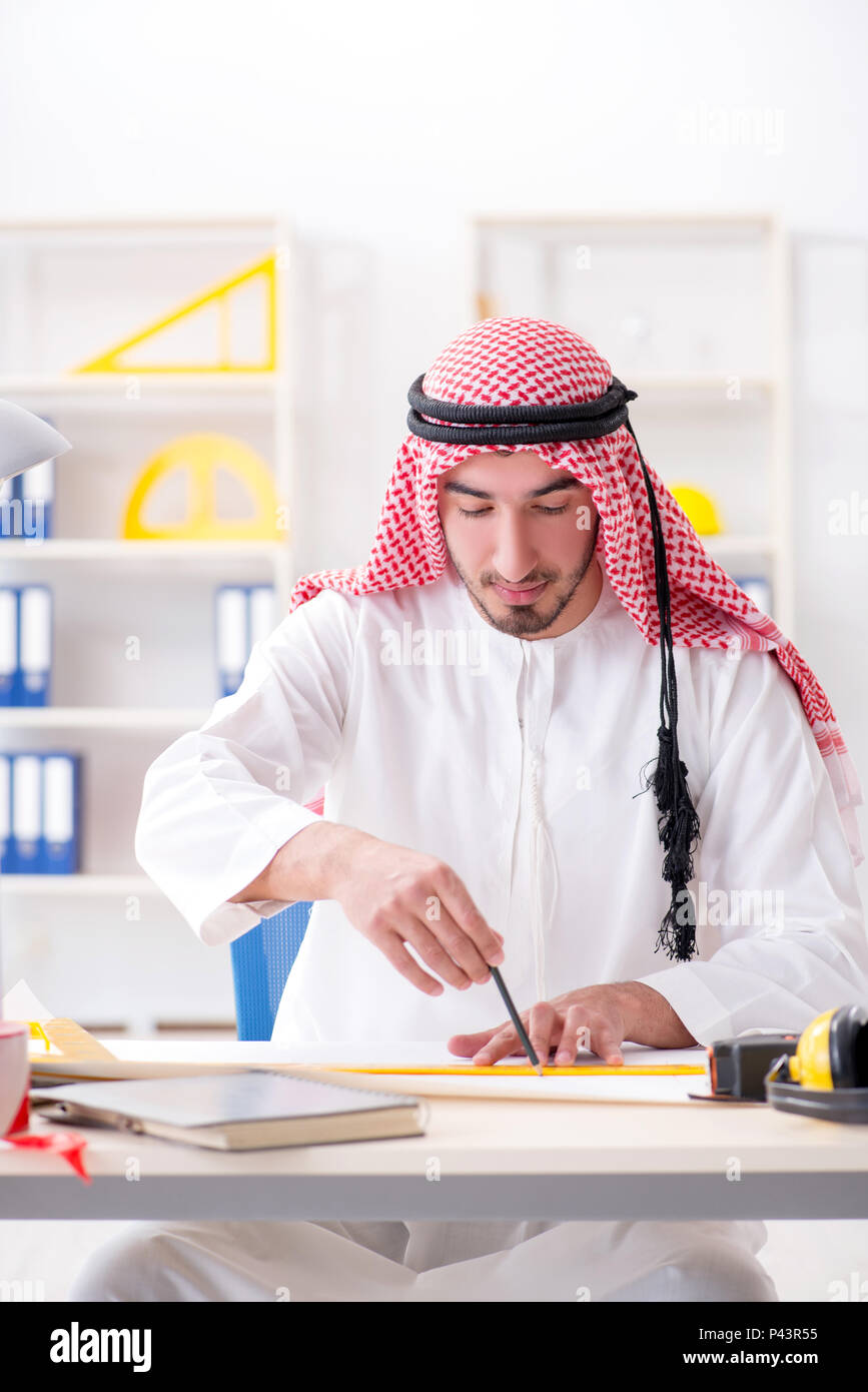 Arab engineer working on new project Stock Photo - Alamy