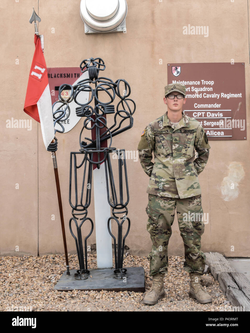 U.S. Army Pfc. Kaitlyn Robertson, Maintenance Troop, Regimental Support ...