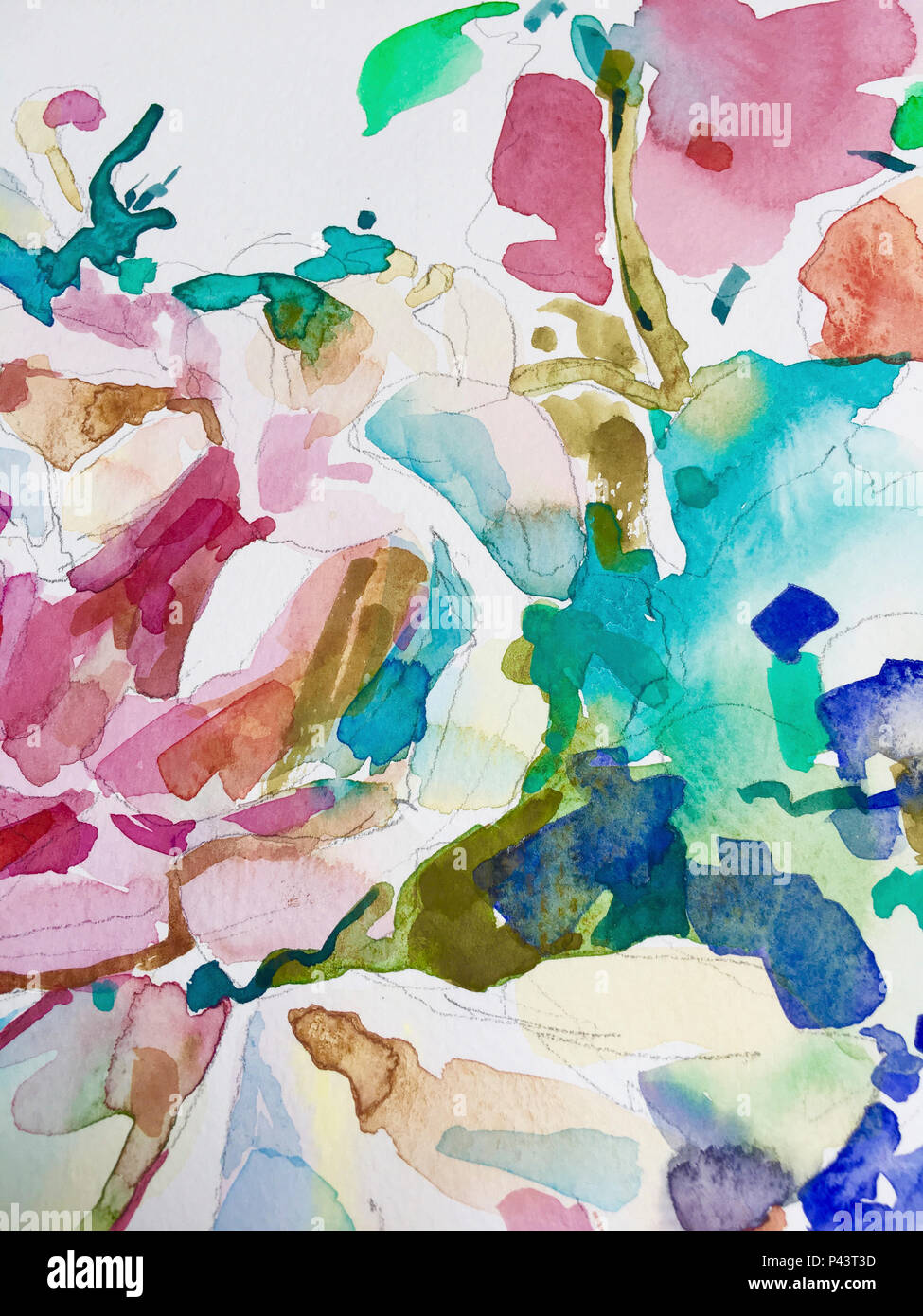 abstract watercolor hand painting background Stock Photo - Alamy