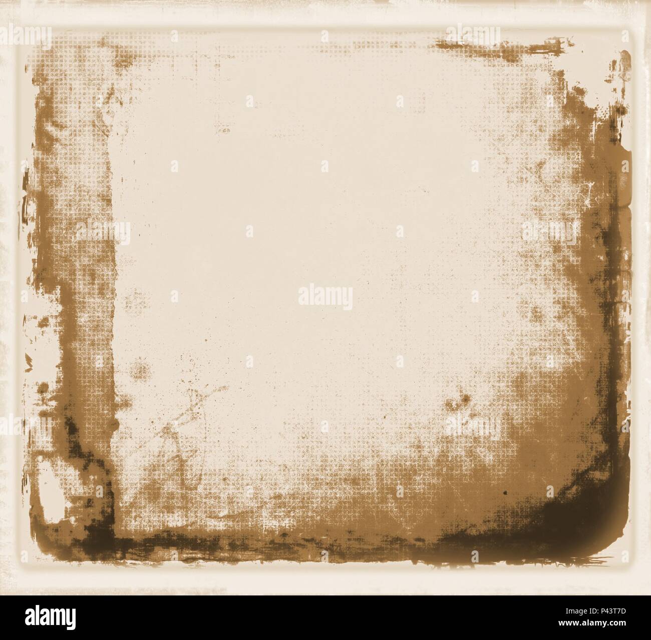 Retro sepia paper closeup with faded borders for texture or background ...