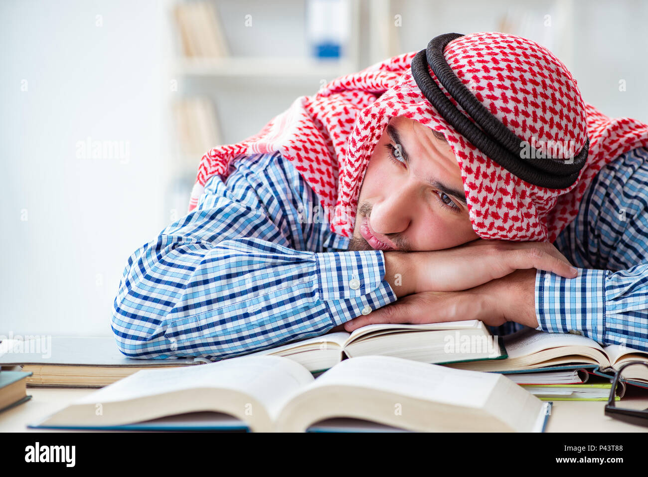 Arab student preparing for university exams Stock Photo - Alamy