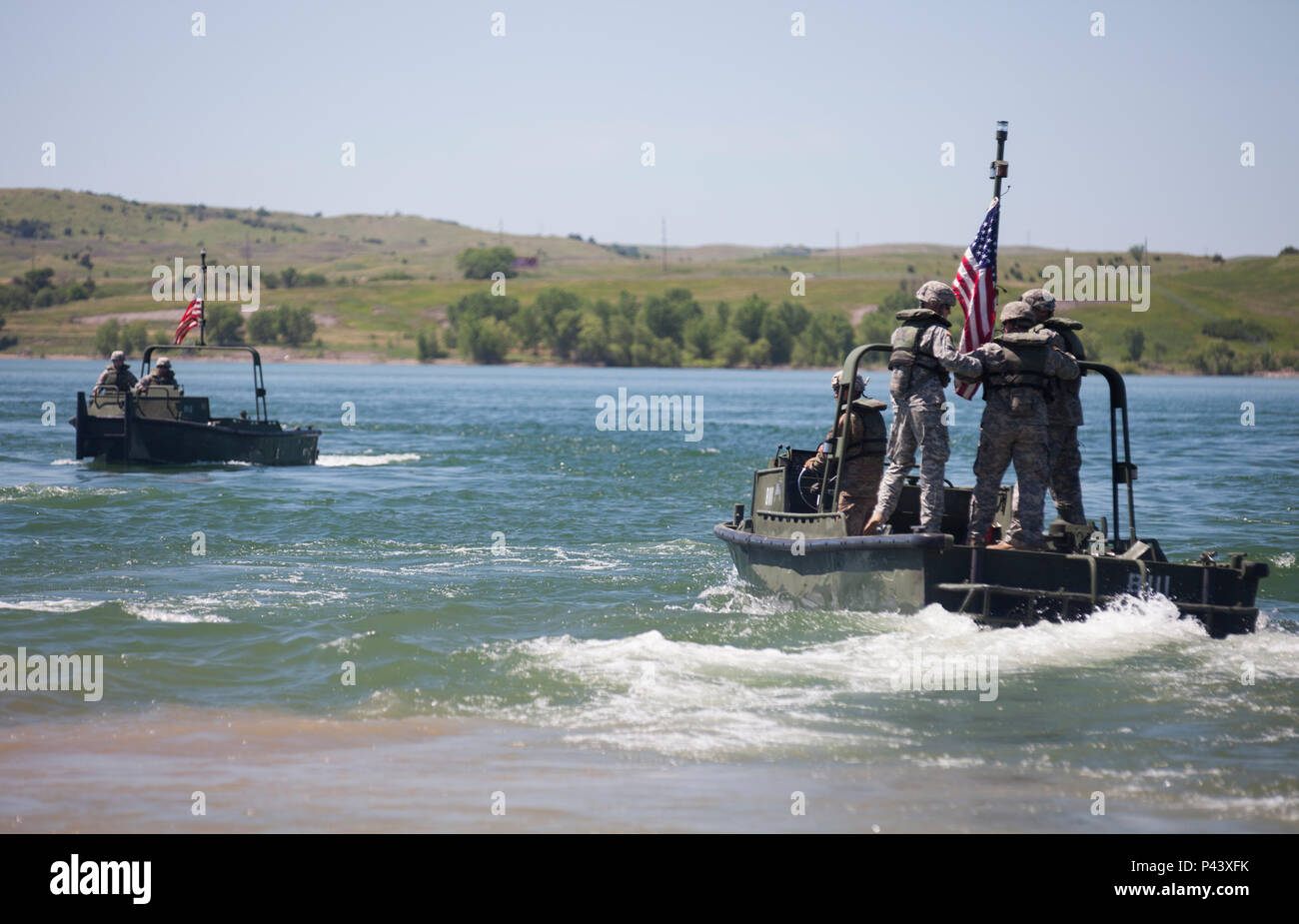 U.S. Soldiers of the 200th Engineer Multi-Role Bridge Company (MRBC ...