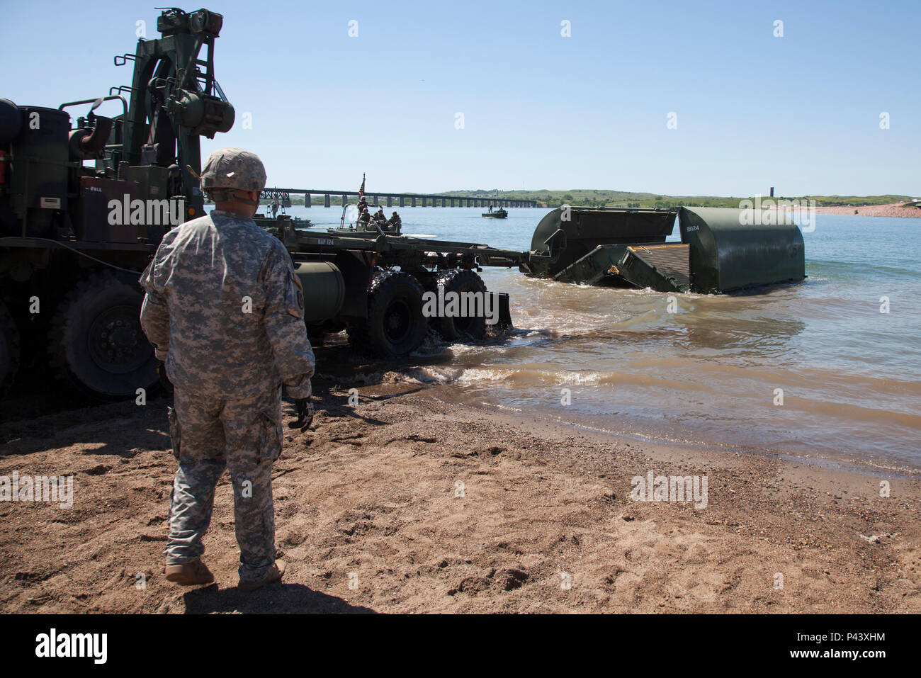 U.S. Army Sgt. Sam Morse of the 200th Engineer Multi-Role Bridge ...