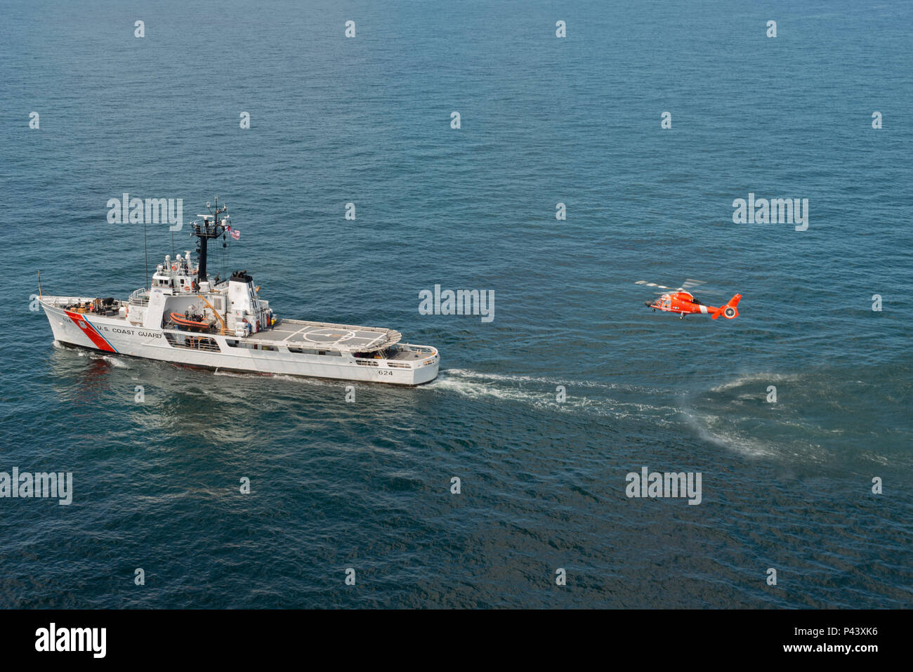 An Air Station Houston MH-65 Dolphin helicopter practices landing on ...