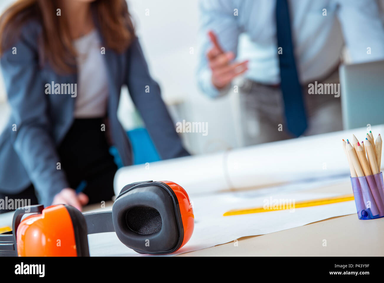 Engineers working on new project Stock Photo - Alamy