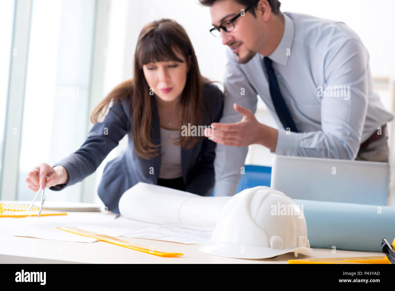 Engineers working on new project Stock Photo - Alamy