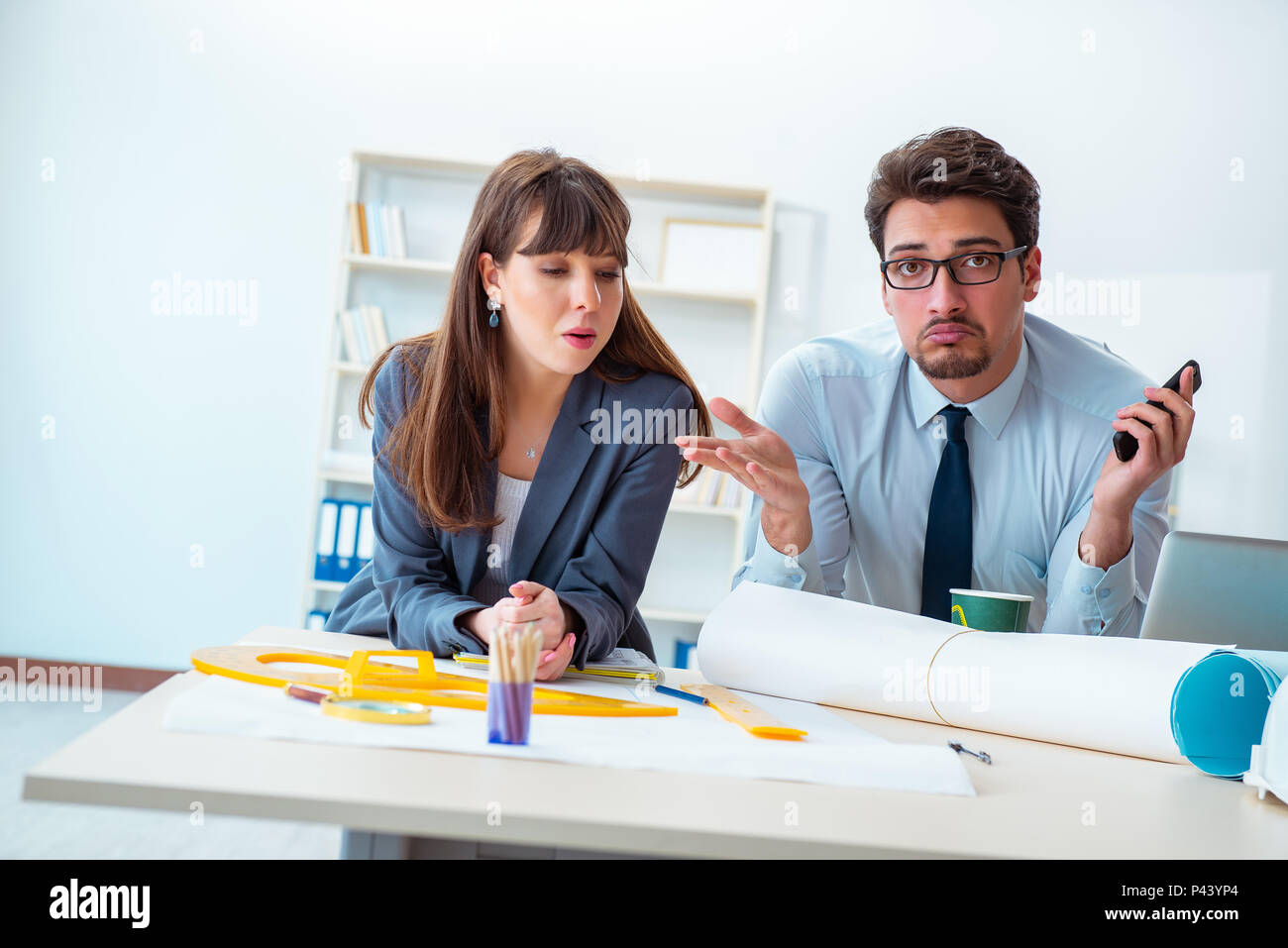 Engineers working on new project Stock Photo - Alamy