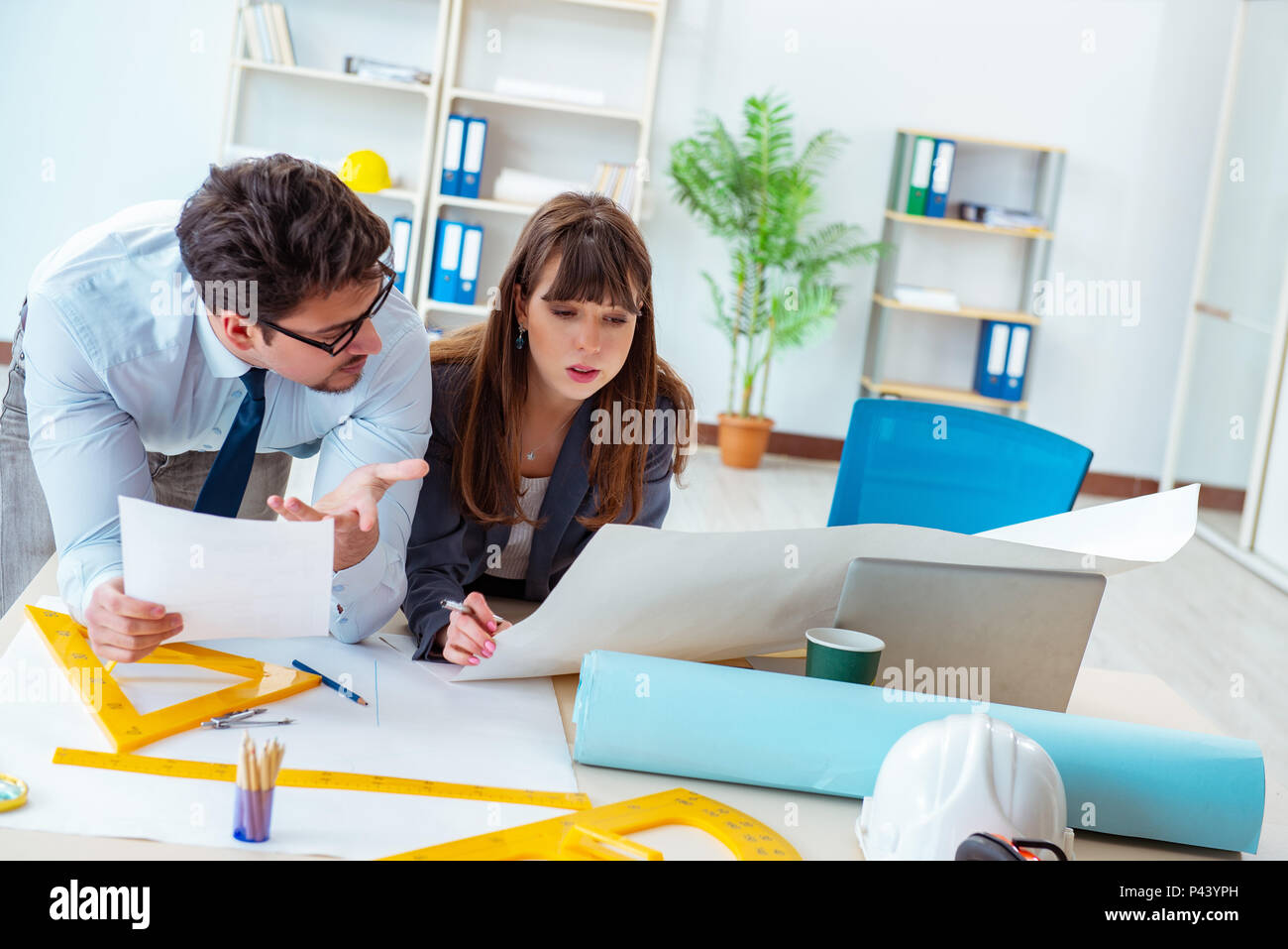 Engineers working on new project Stock Photo - Alamy