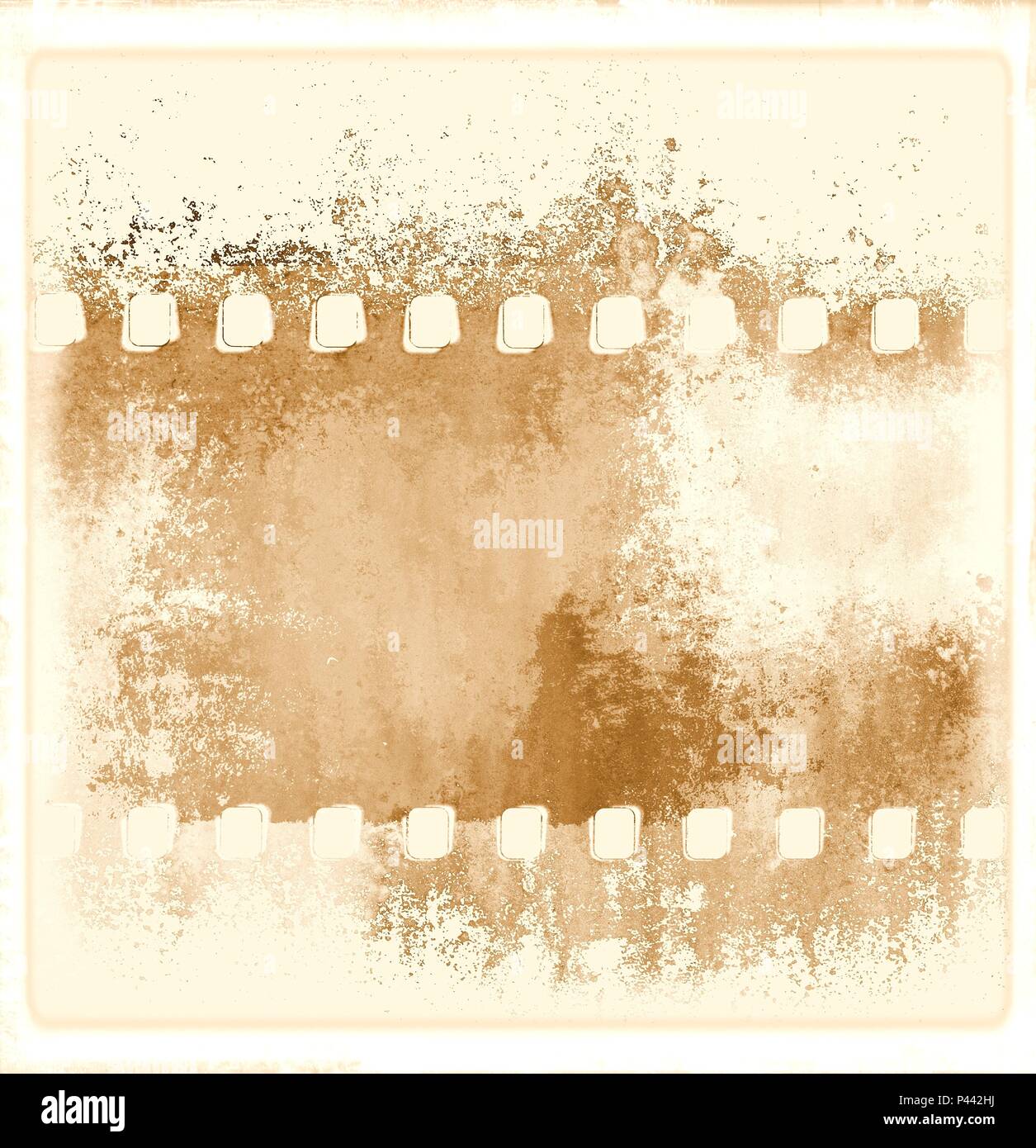Retro sepia film strip frame on dripping background Stock Photo - Alamy