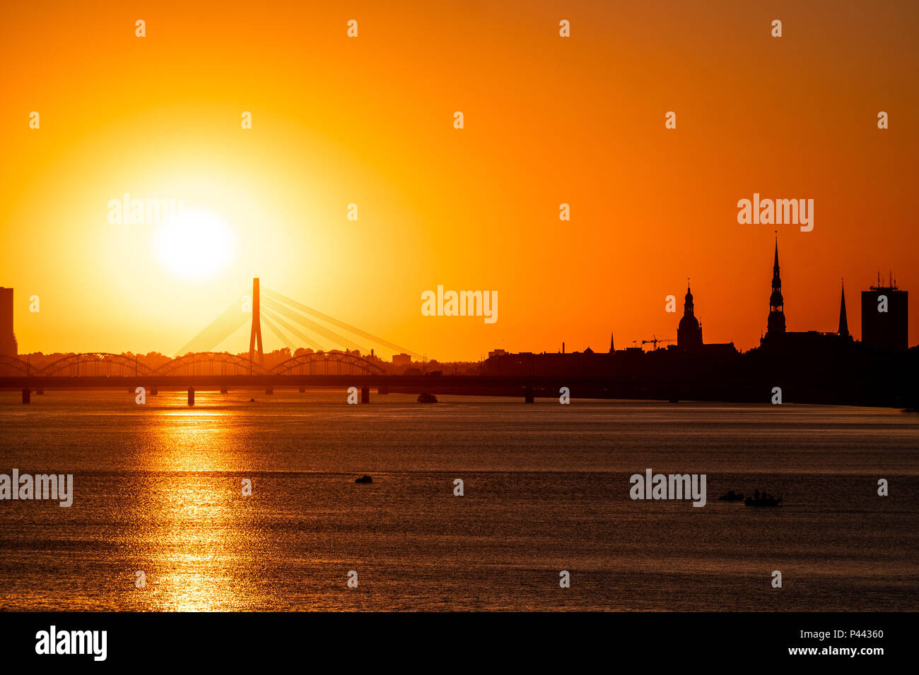 Riga sunset hi-res stock photography and images - Alamy