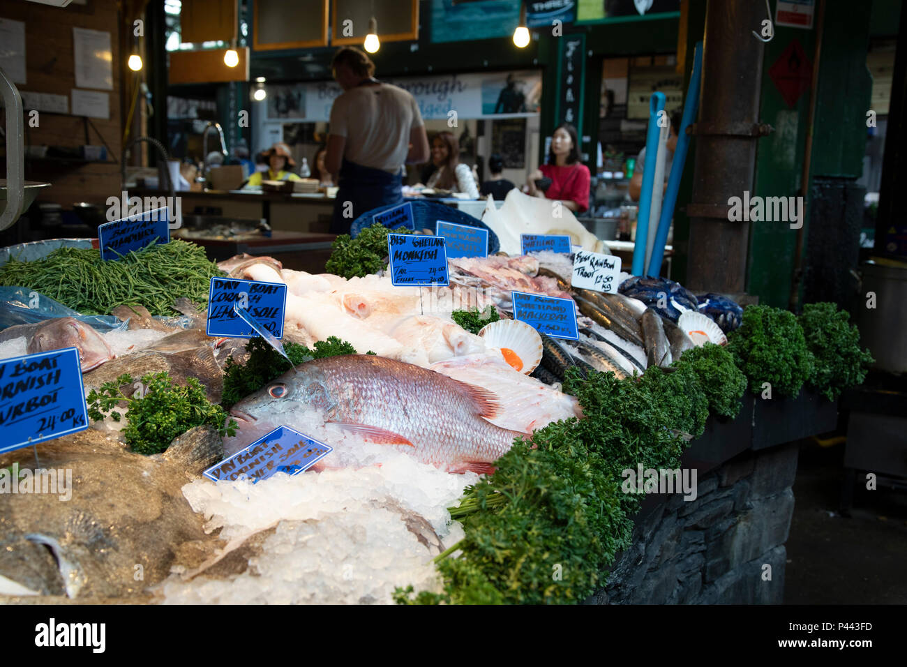 Fishmongers stall borough market southwark hi-res stock photography and ...