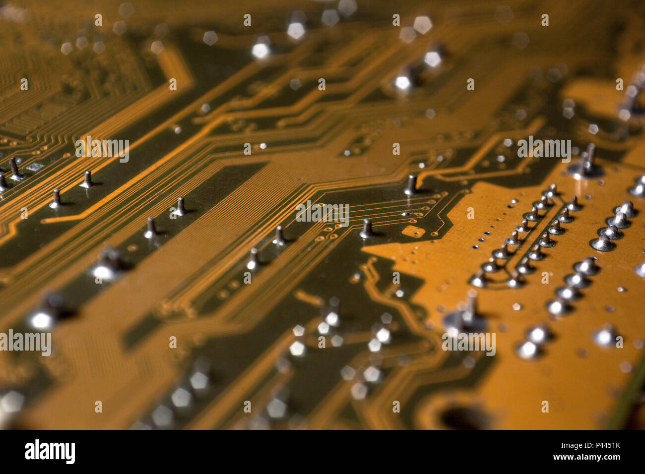 Close Up of Circuits on A Computer Motherboard Stock Photo - Alamy