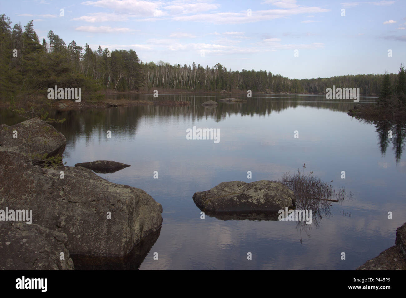 A Boundary Water Canoe Area Wilderness lake. Several portages and ...