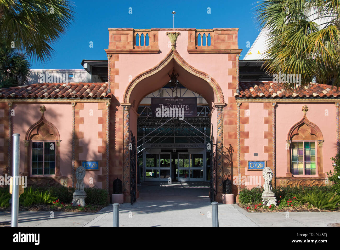 Entrance to Ca d’Zan, the Mediterranean Revival mansion of circus owner ...