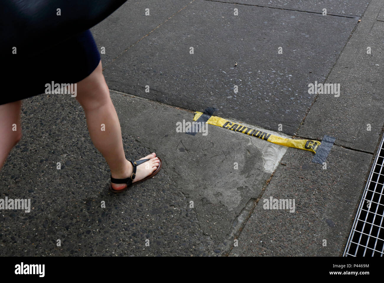 Walking over danger Stock Photo - Alamy