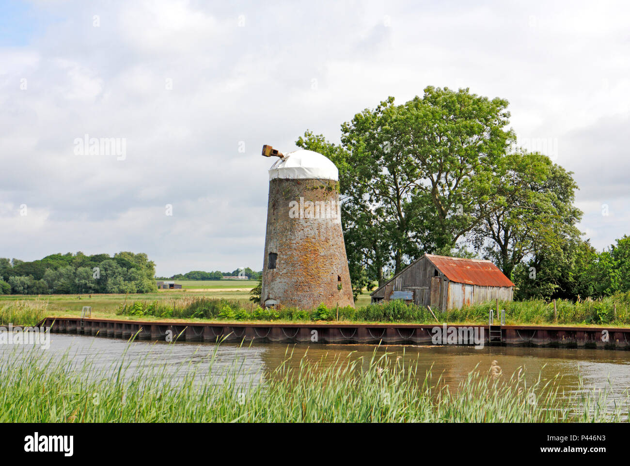 A view of the disused Oby Drainage Mill by the River Bure on the ...