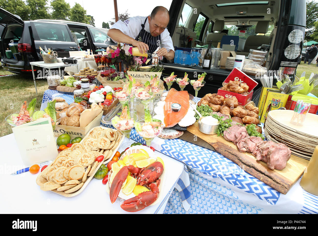 Chef Danny Leung by a picnic hamper provided by Rainbow Trust during ...
