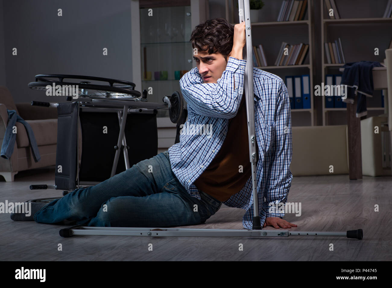 Falling off chair hi-res stock photography and images - Alamy