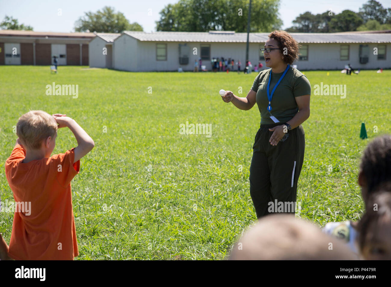 CAMP ALLEN ELEMENTARY SCHOOL, NORFOLK, Va. - Pfc. Jaida Smith, a U.S ...