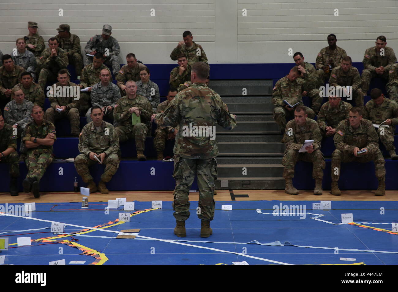 U.S. Army Col. Colin Tuley, center, brigade commander of 1st Brigade ...