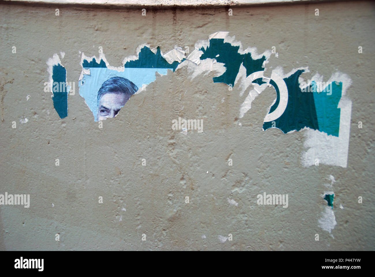 Ripped Poster, Negombo Beach, Oruwa, Colombo, Western Province, Sri ...